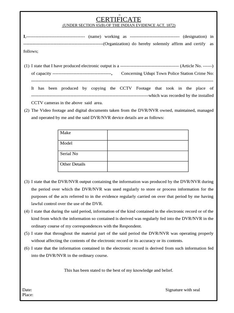 65B Evidence CCTV | PDF | Computers | Technology & Engineering