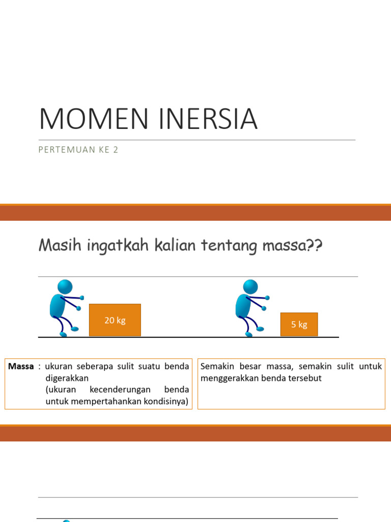 Momen Inersia | PDF | Metode & Bahan Ajar