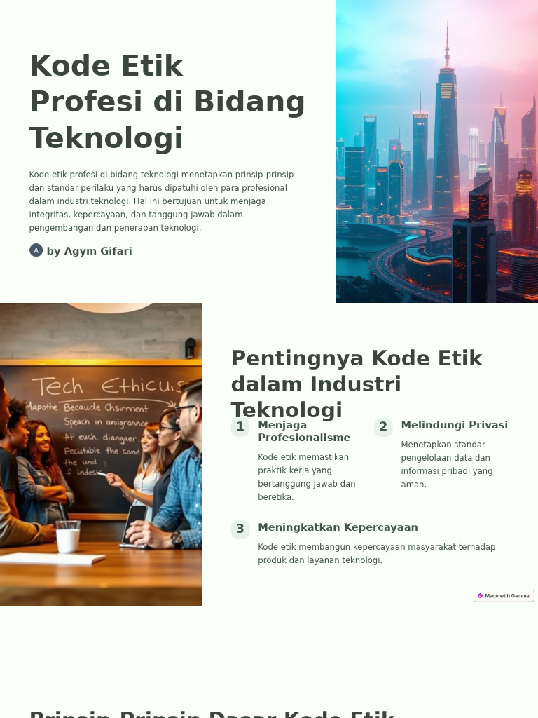 Kode Etik Profesi Teknologi Informasi | PDF | Seni | Komputer