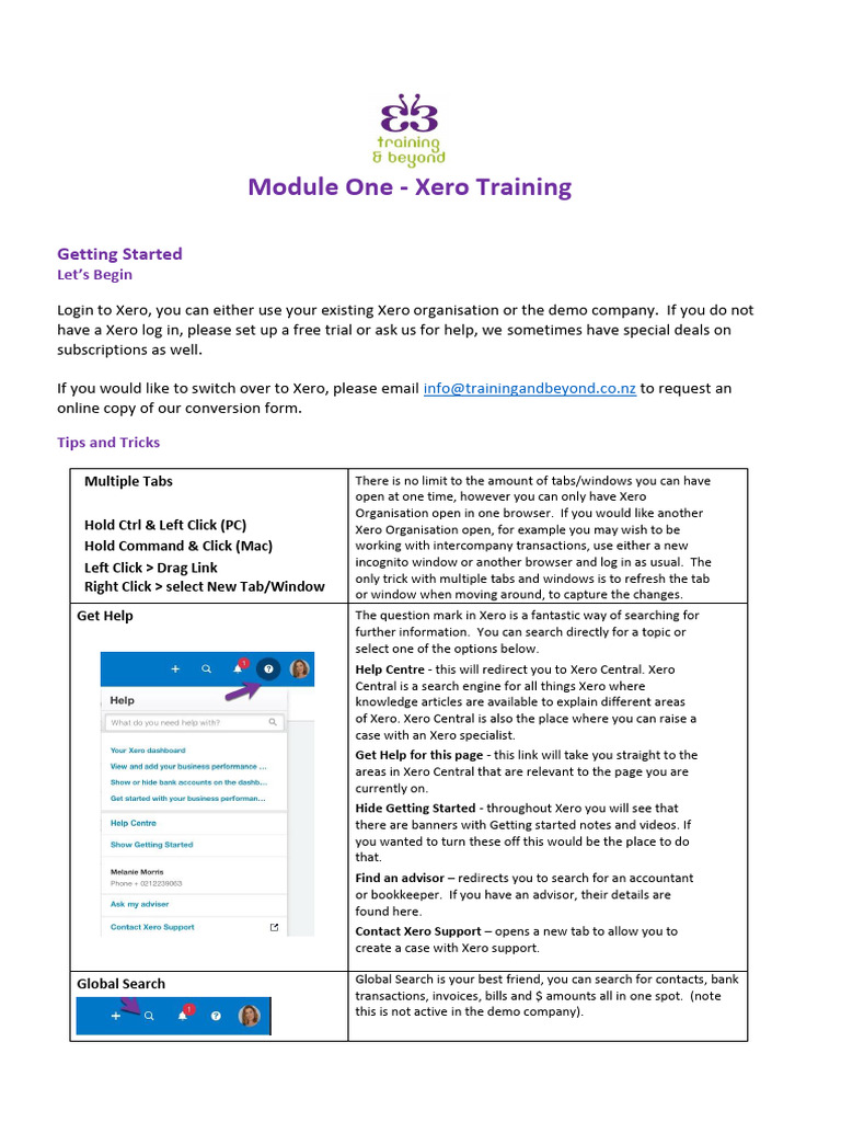 Xero Training Module 1 Previewjugiug | PDF | Bookkeeping | Computing
