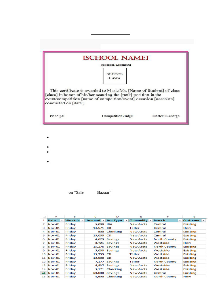 Class X Practicals in Information Technology 2024-25 | PDF | Worksheet ...