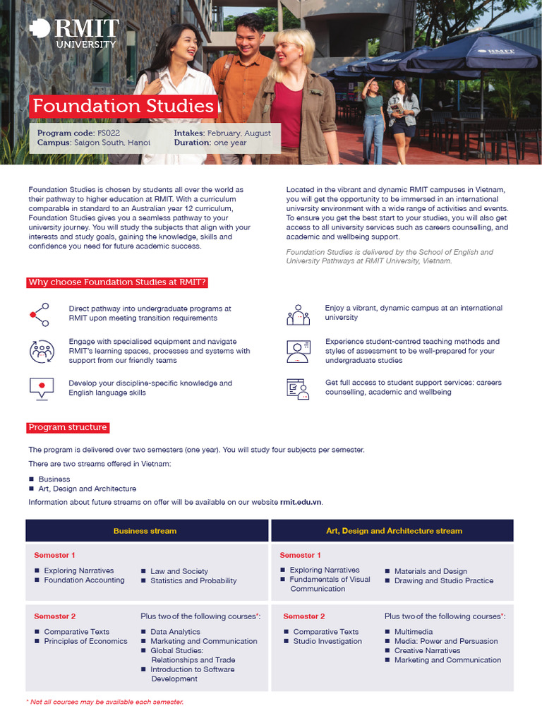 Foundation Studies en 2023 | PDF | Educational Stages | Qualifications