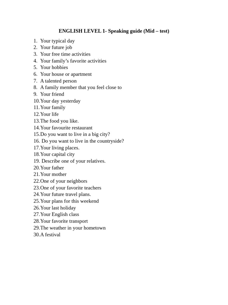 English Level1 | PDF