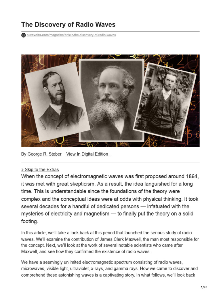 History of Electromagnetic Waves | PDF | Electromagnetism | Waves