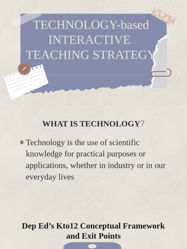 Technology Based Intrative Teaching Strategy | PDF | Learning ...