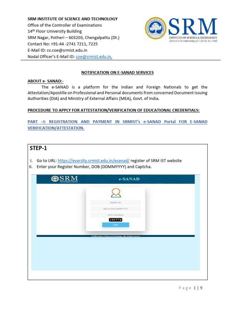 E Sanad Online Certificate Application User Manual | PDF | Computing