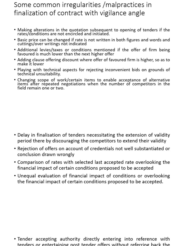 Contract Management Malpractices & Guidelines | PDF | Transformer