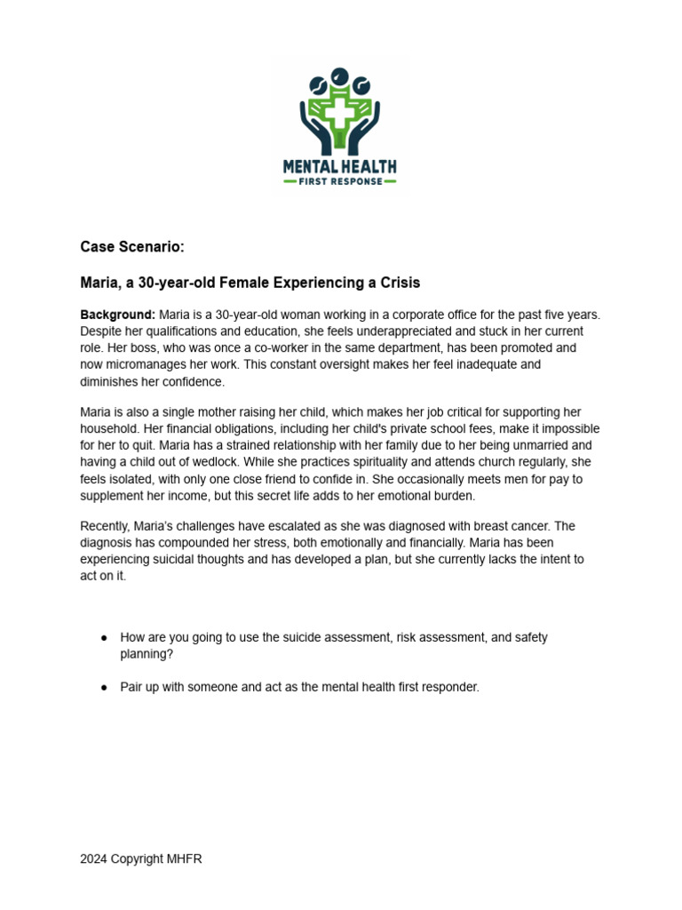 Case Scenario Office Worker | PDF