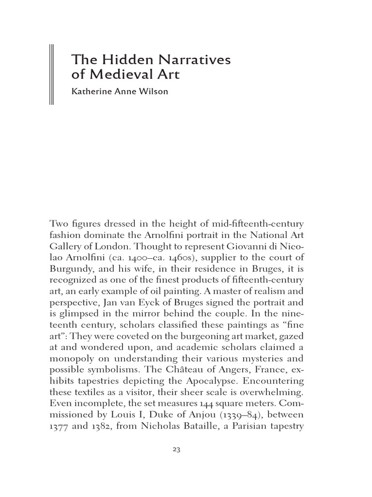 Wilson, The Hidden Narratives of Medieval Art WhoseMiddleAgesTeacha | PDF | Tapestry | Weaving
