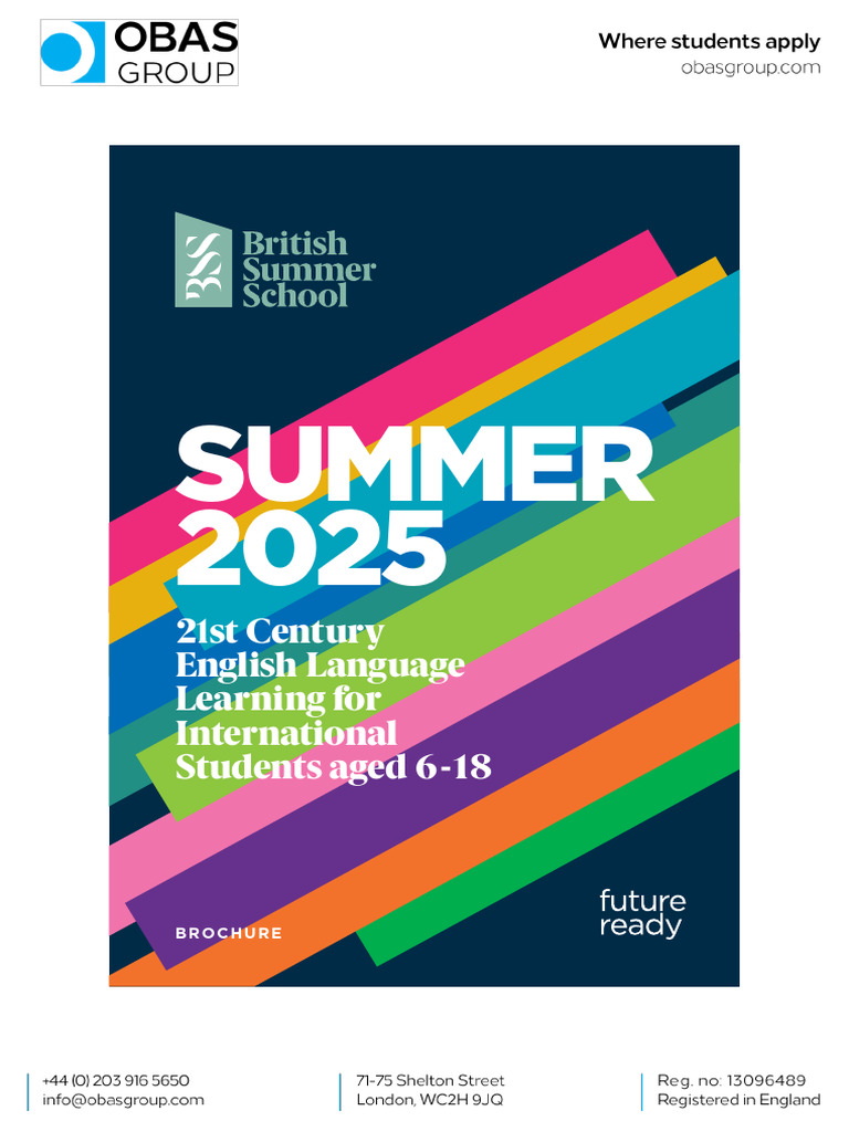 OBAS Group - British Summer School - Summer 2025 Brochure | PDF