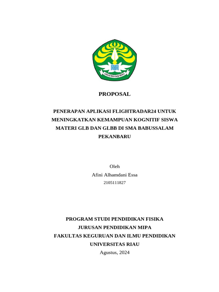 Proposal - Afini Alhamdani Essa (AutoRecovered) | PDF | Ilmu Sosial | Seni