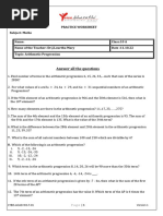 Chapter 5 ARITHMETIC PROGRESSIONS Class 10 CBSE | PDF