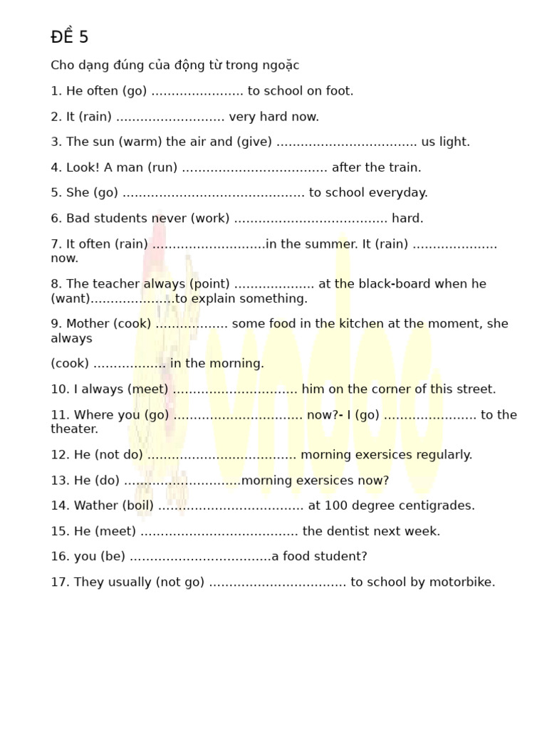 Đề Thi Tiếng Anh Lớp 5 Lên 6 | PDF