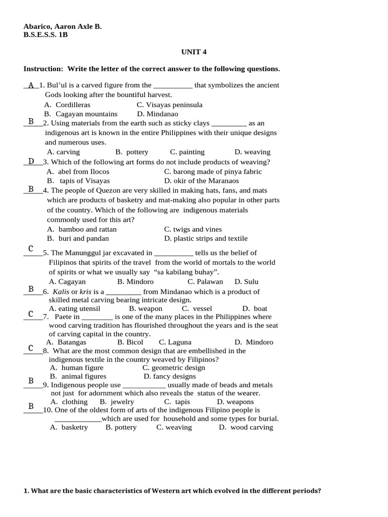 UNIT 4 Activity | PDF | Baroque | Gothic Architecture