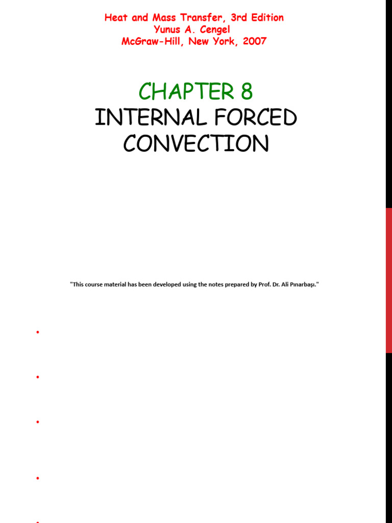 Chap08 Internal Forced Convection | PDF | Boundary Layer | Fluid Dynamics