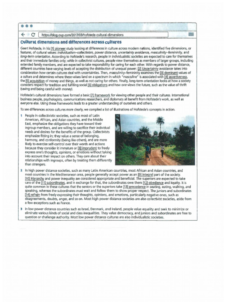 Cultural Dimensions and Differences Across Cultures | PDF