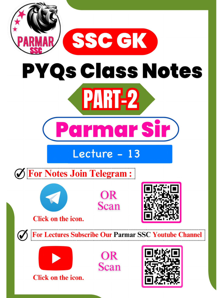PYQ Class Notes | PDF