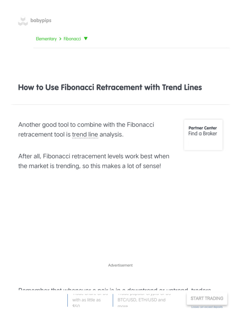 How To Use Fibonacci Retracement With Trend Lines | PDF | Foreign ...