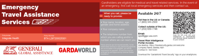 Generali Global Assistance - Integreate Health | PDF | Service ...