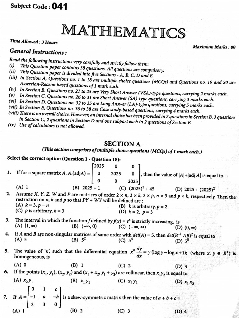 Math Q-1 | PDF