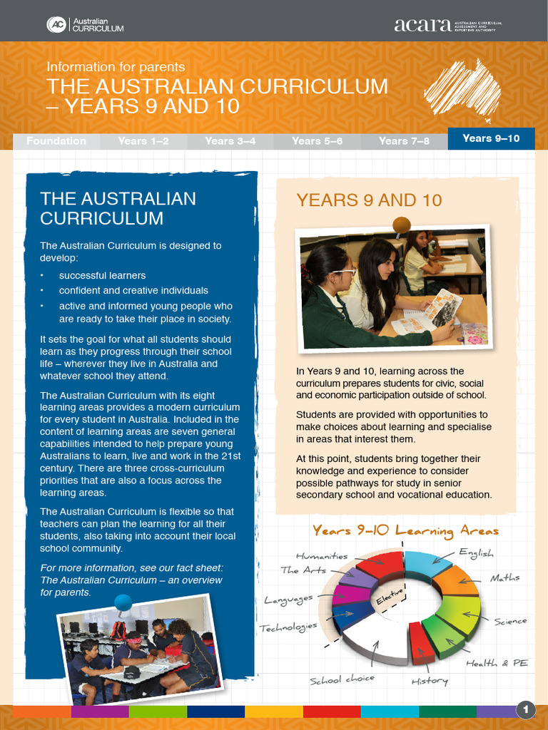 Australian Curriculum Overview: Years 9-10 | PDF | Geometry | Curriculum
