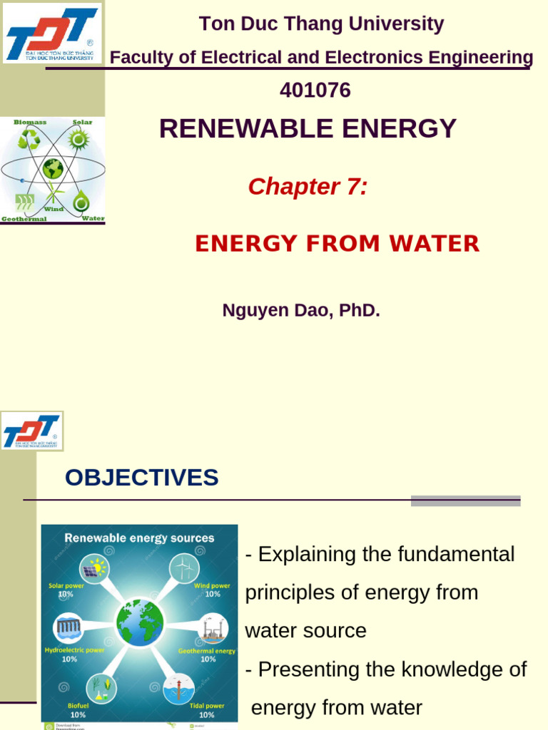 Chapter 7 - Energy From Water | PDF | Hydroelectricity | Dam
