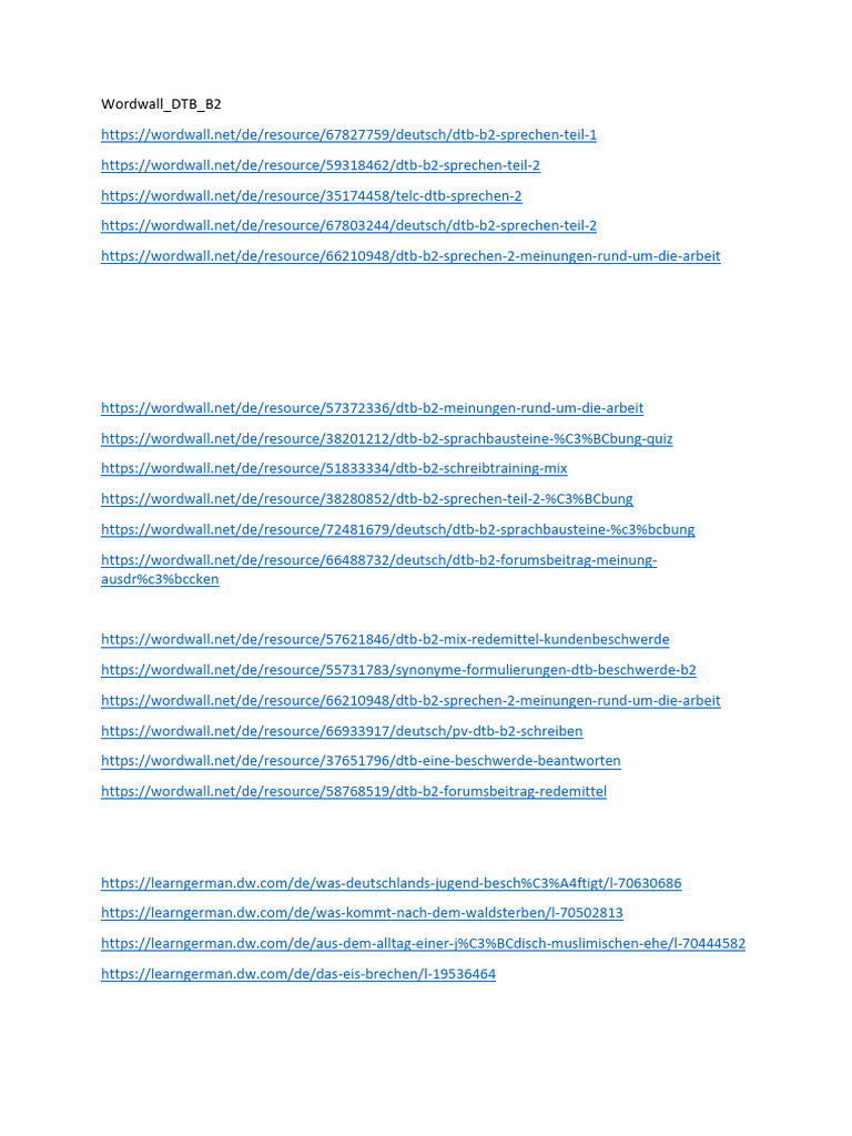Wordwall - DTB II | PDF