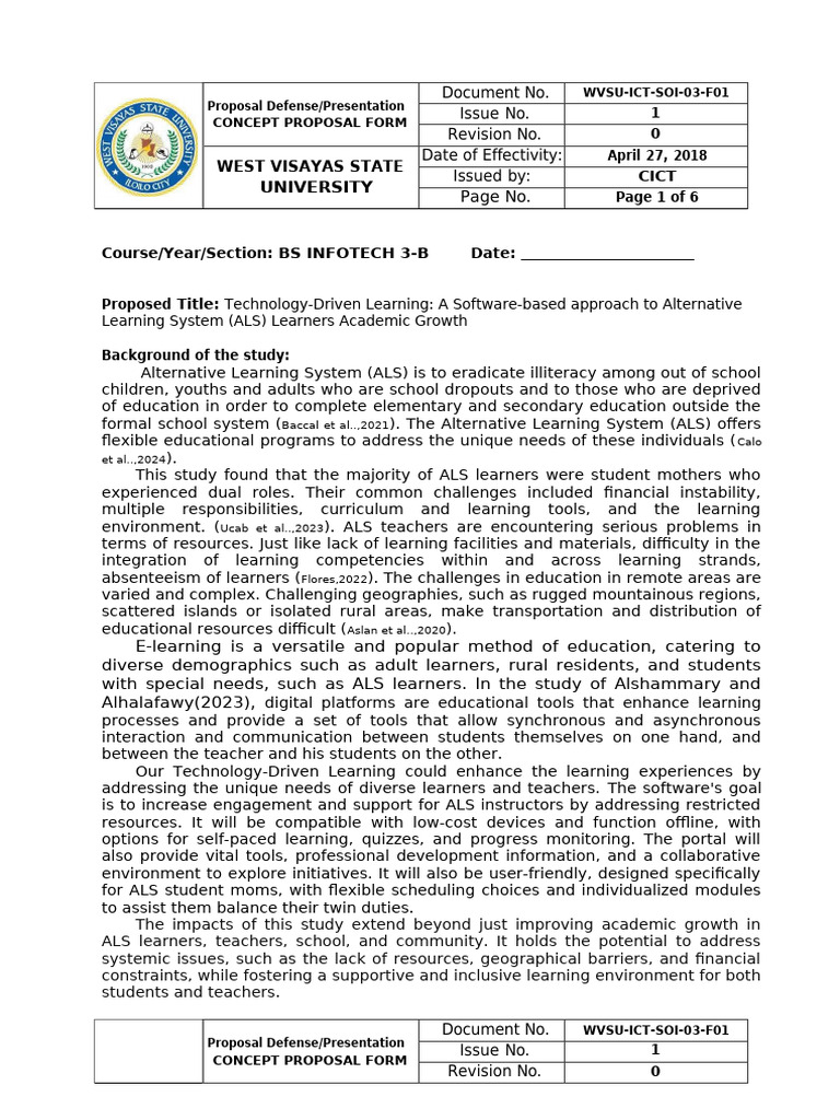 SOI 03 F01 Title Concept Proposal Form Template v2 | PDF | Usability | Cloud Computing