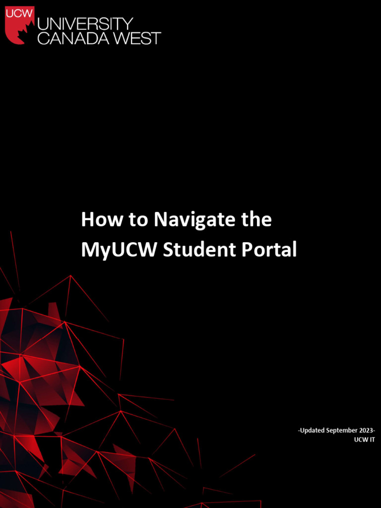 MyUCW Student Portal Navigation Guide | PDF | Payments | Computing