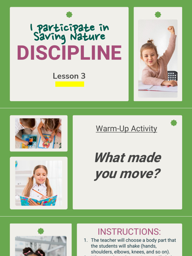 Lesson 3- DISCIPLINE | PDF | Natural Environment | Teachers