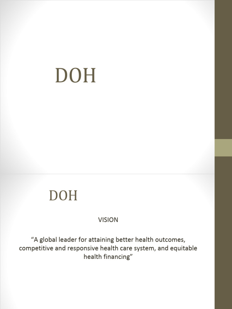 DOH | PDF | Millennium Development Goals | Health Care