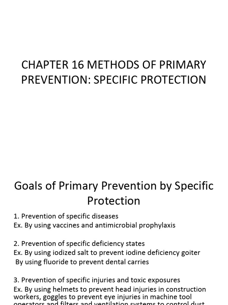 Primary Prevention Methods and Vaccines | PDF | Vaccines | Immune System