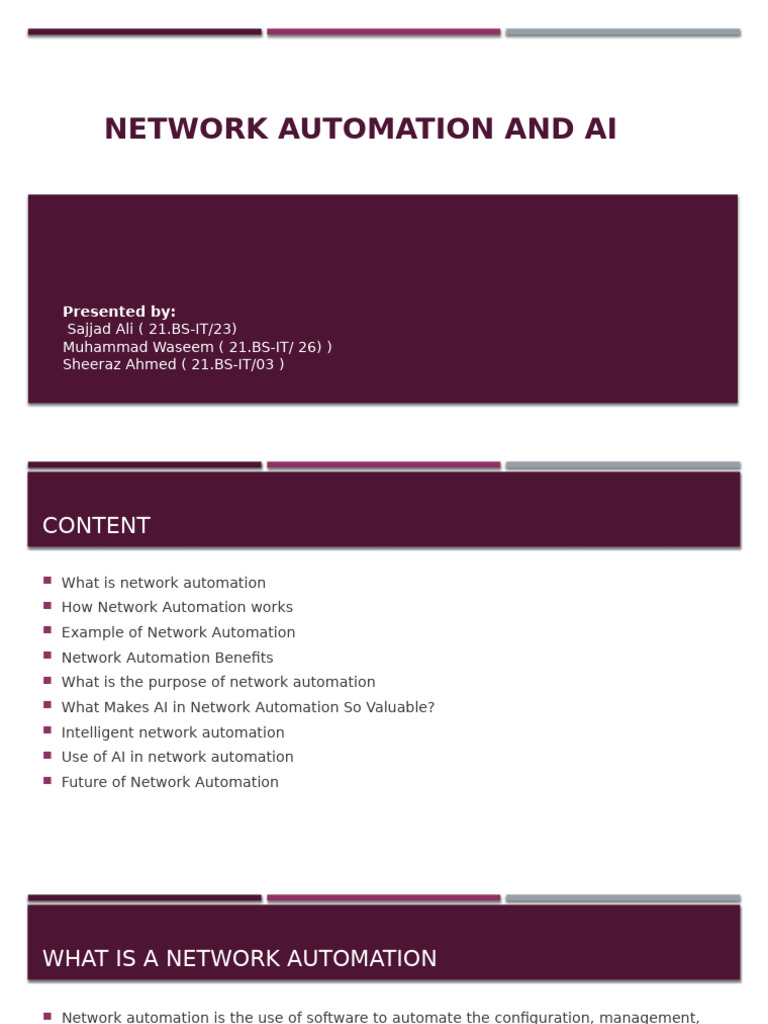 Network Automation and AI | PDF | Computer Network | Automation