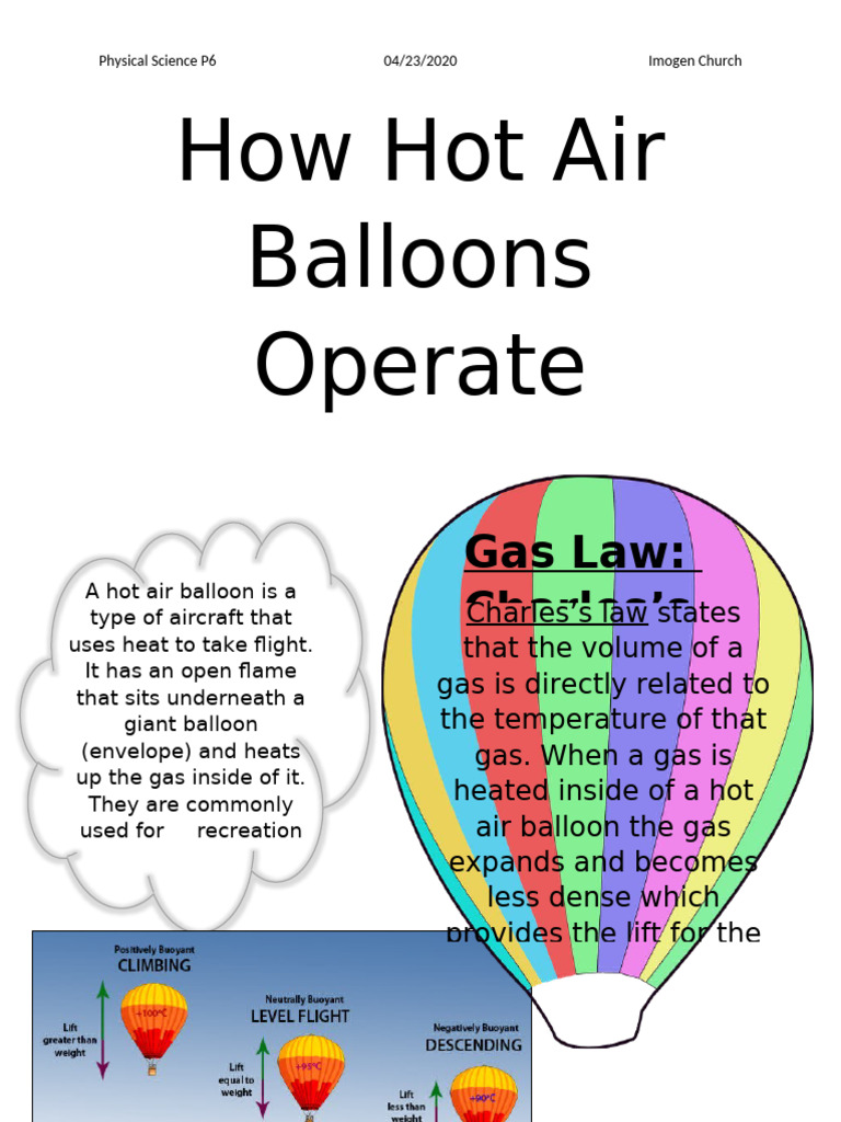How Hot Air Balloons Work | PDF