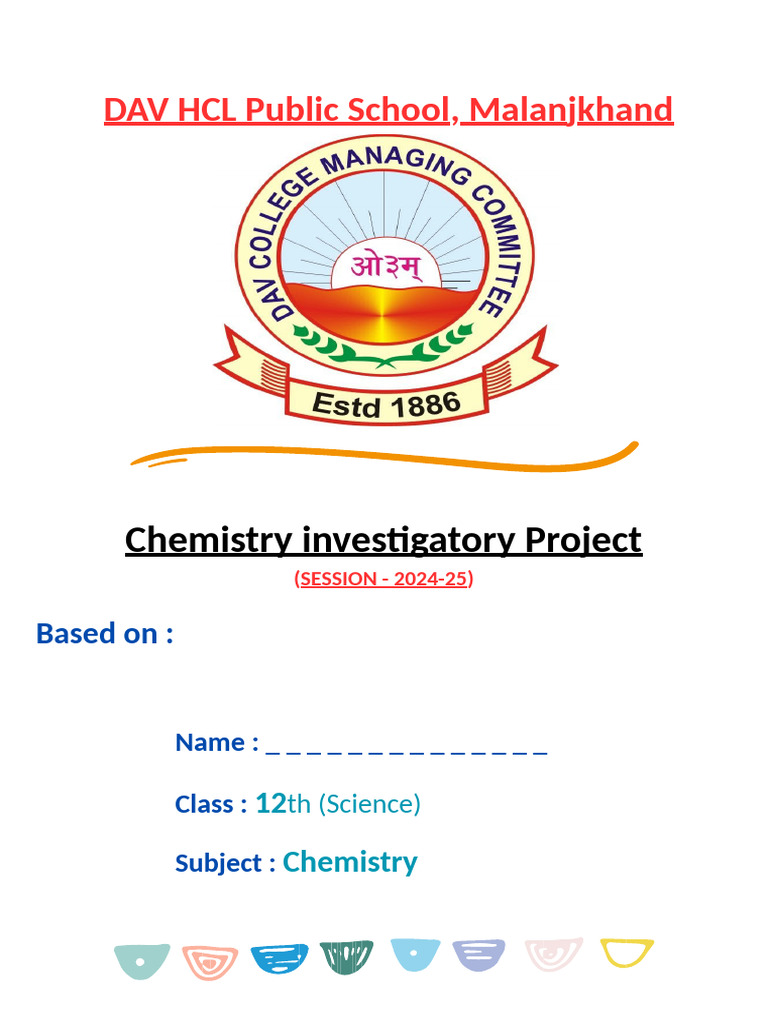 Chemistry Project File | PDF