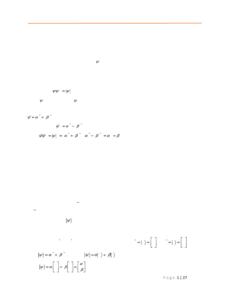 Quantum Computing Notes-Additional Info | PDF | Wave Function | Matrix ...