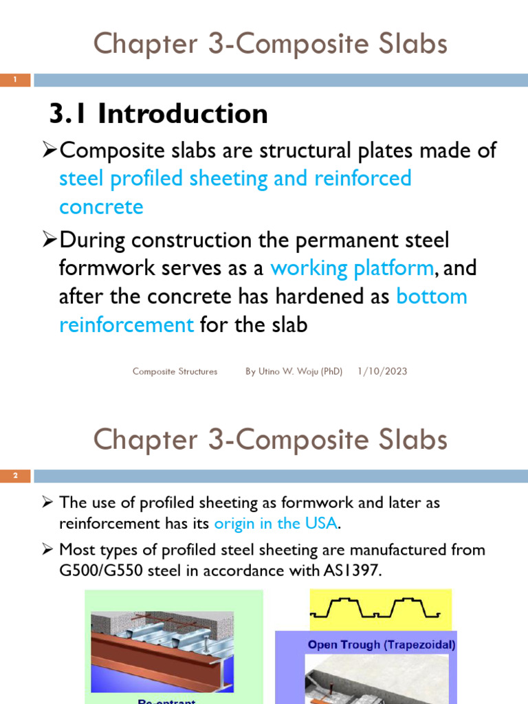 Chapter 3 Composite Slabs | PDF | Bending | Composite Material