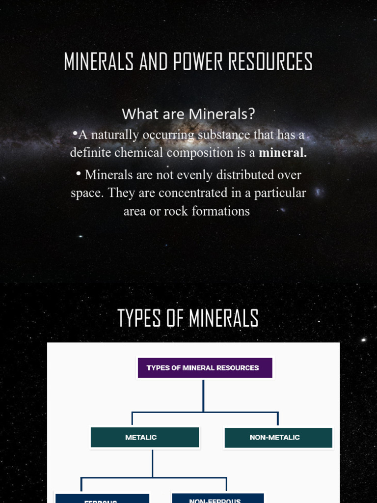 Types of Mineral and Power Resources | PDF | Ore | Minerals
