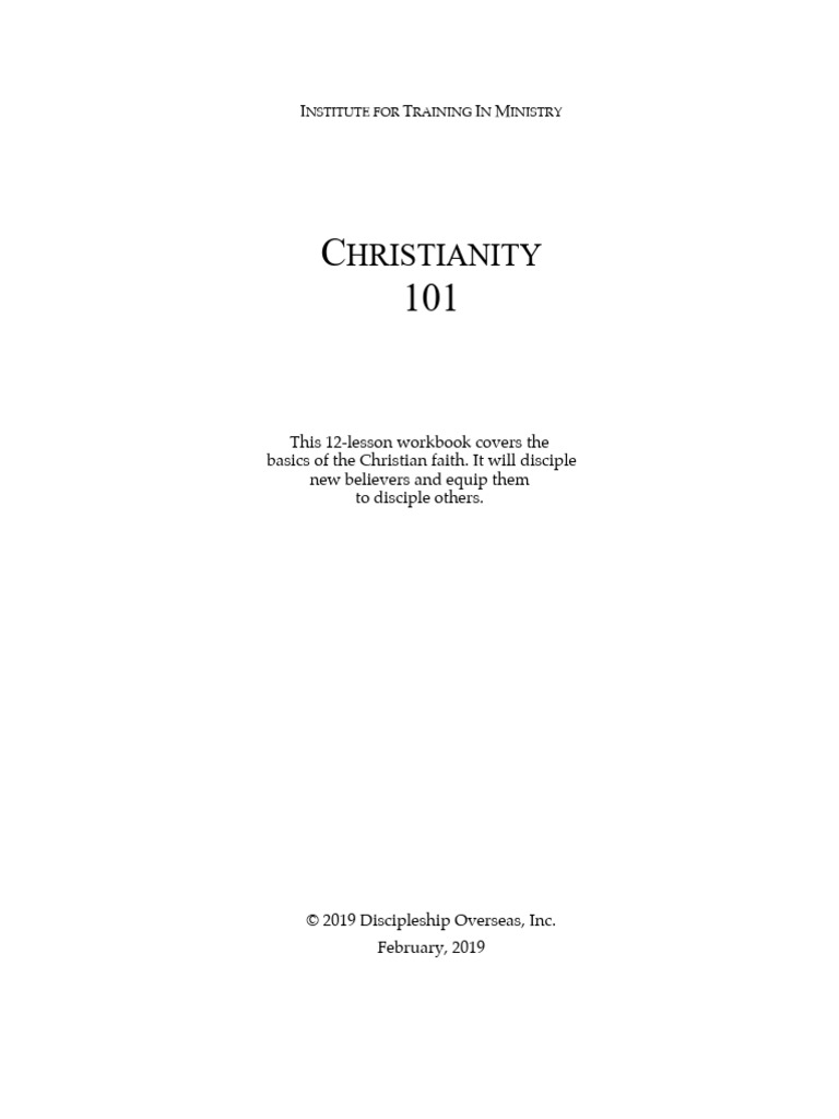 Christianity 101 - NS | PDF | Jesus | Baptism