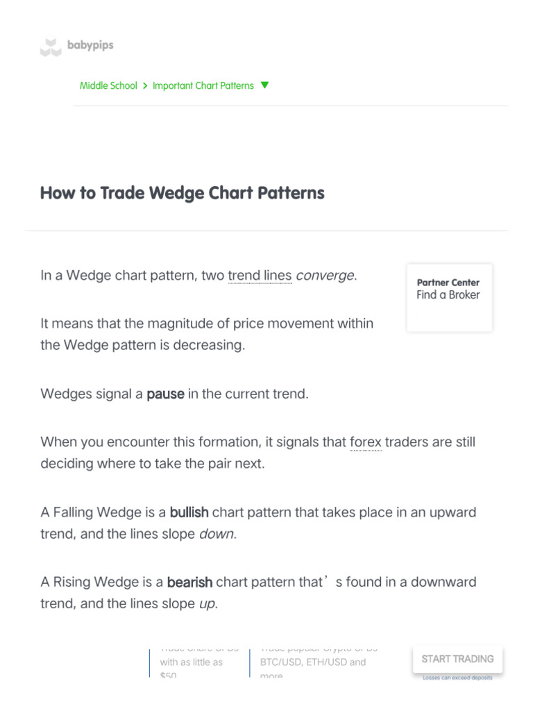 How To Trade Wedge Chart Patterns in Forex | PDF | Market Trend ...
