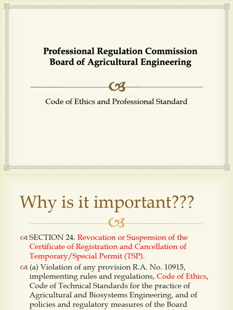 Engr. Pai - AE Code of Ethics | PDF | Employment | Engineer