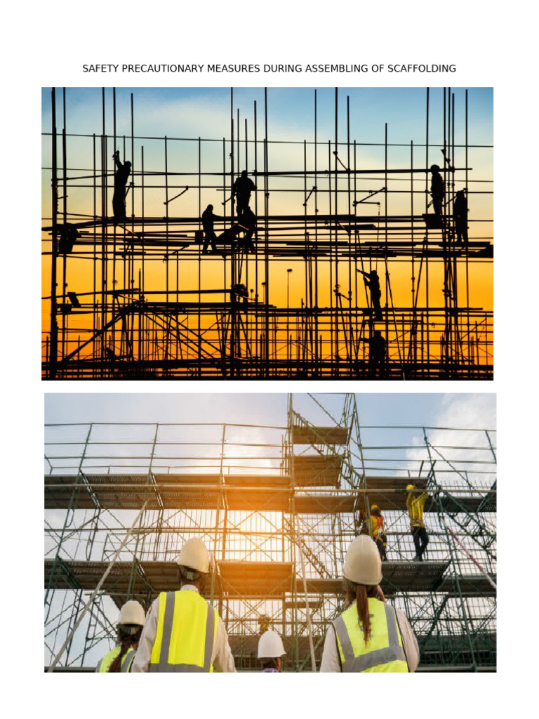 Safety Precautionary Measures During Assembling of Scaffolding | PDF
