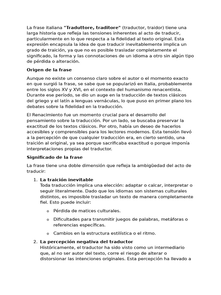 Traduttore, Traditore" | PDF | Traducciones | Educación en artes liberales