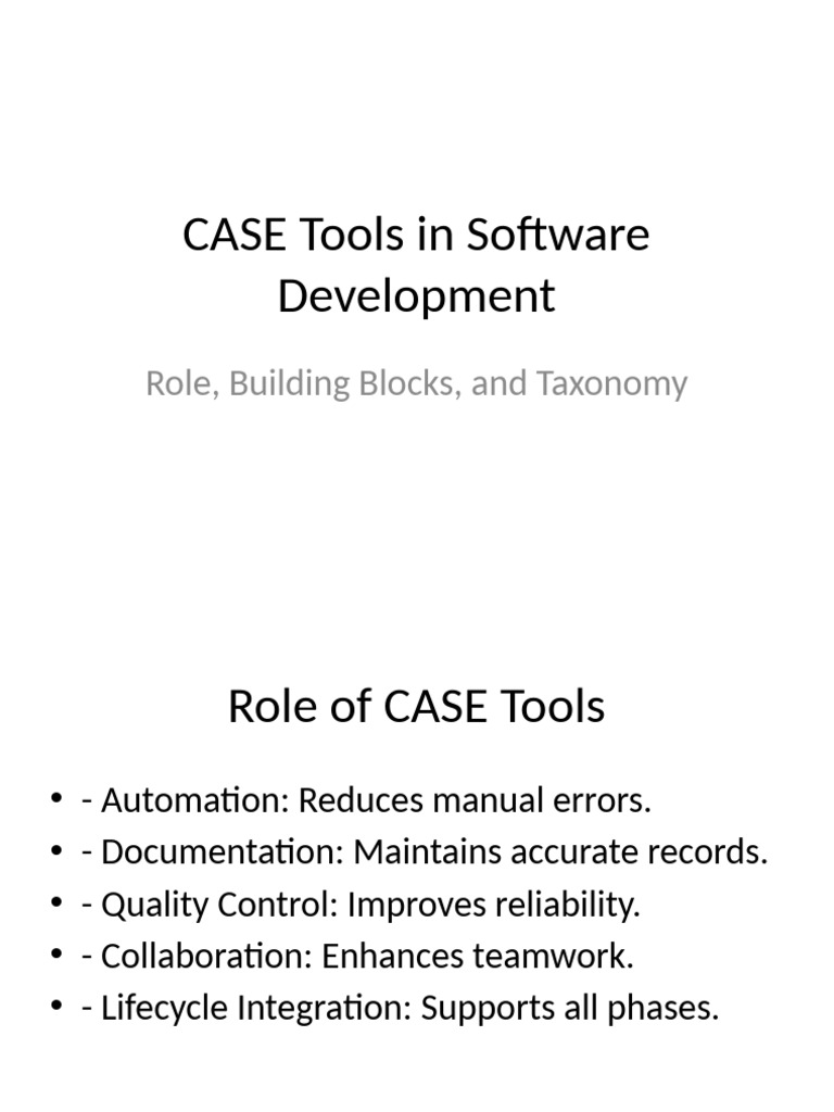 CASE Tools Presentation | PDF
