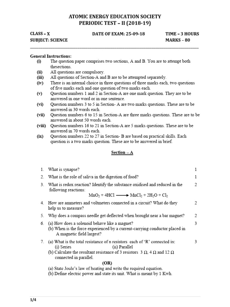 10 Science Qp | PDF | Sodium | Chemical Substances
