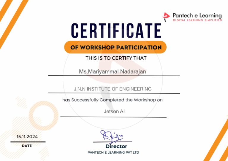 Ms - Mariyammal Nadarajan - Jetson AI | PDF
