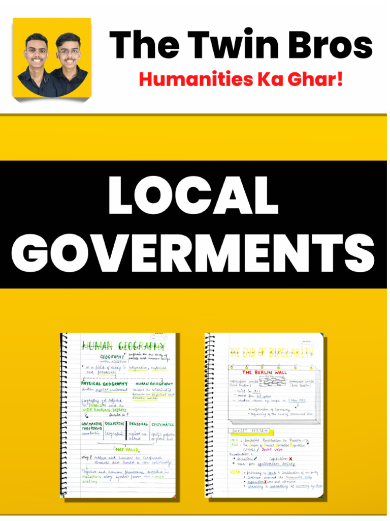 Local Government in India: Class 11 Notes | PDF