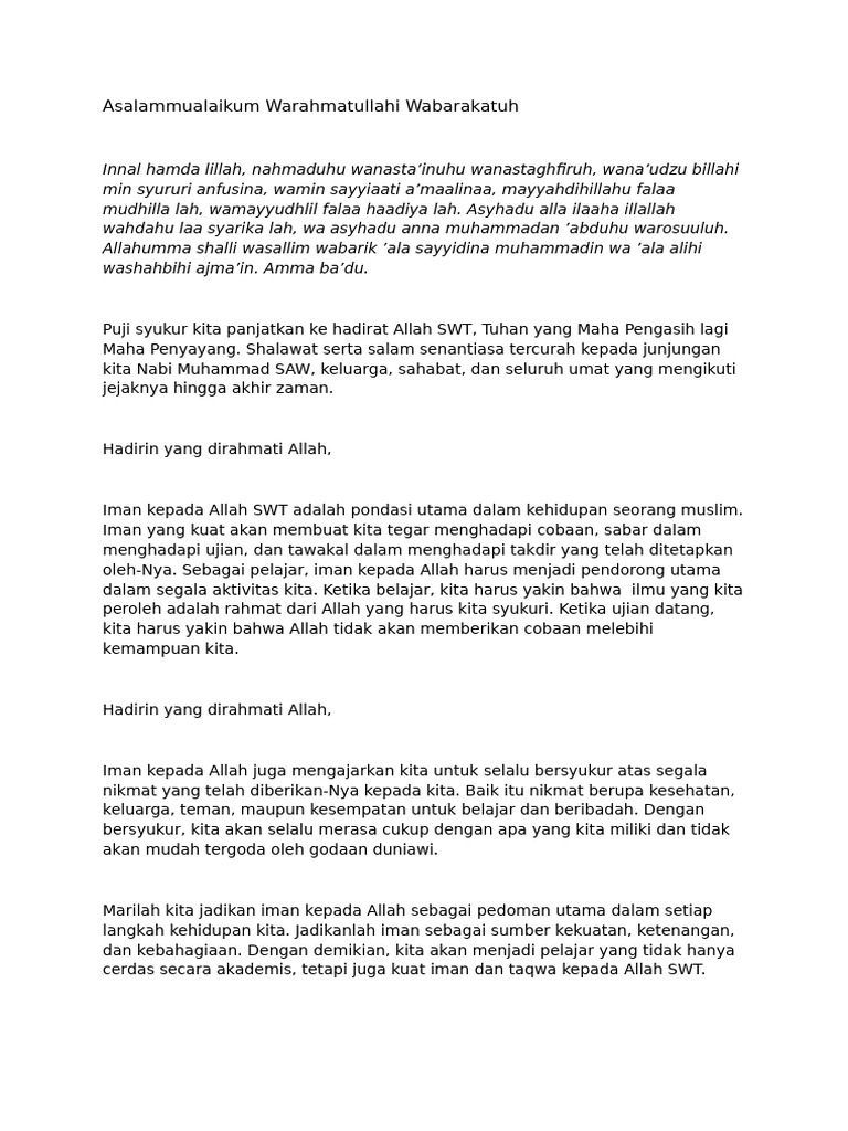 Khutbah Jum'At | PDF