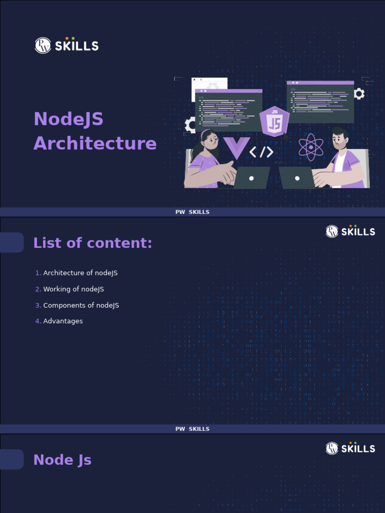 NodeJS ArchitectureNode | PDF | Computer Data | Computer Programming