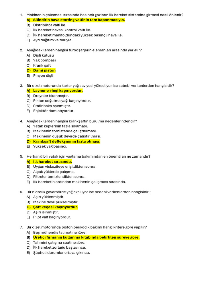 Mayıs 2024 - Sefaköy - Ana Makine | PDF